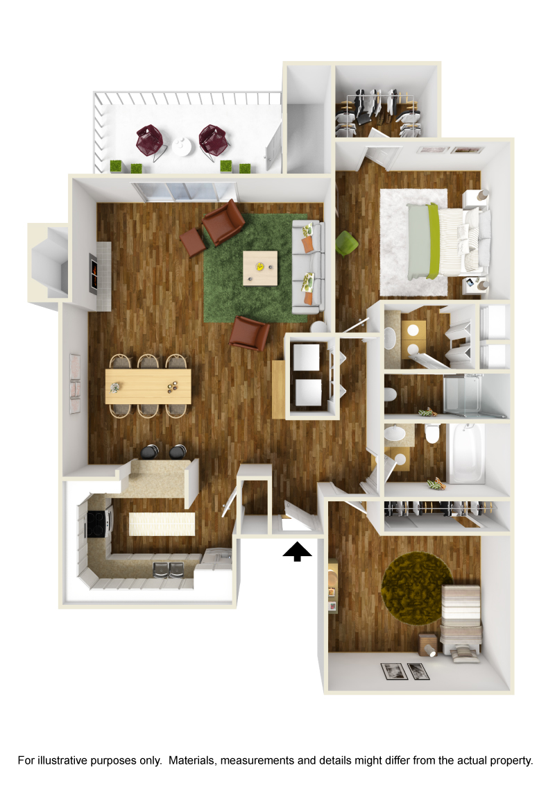 Floor Plans | 1 & 2 Bedroom Apartments in Phoenix, AZ
